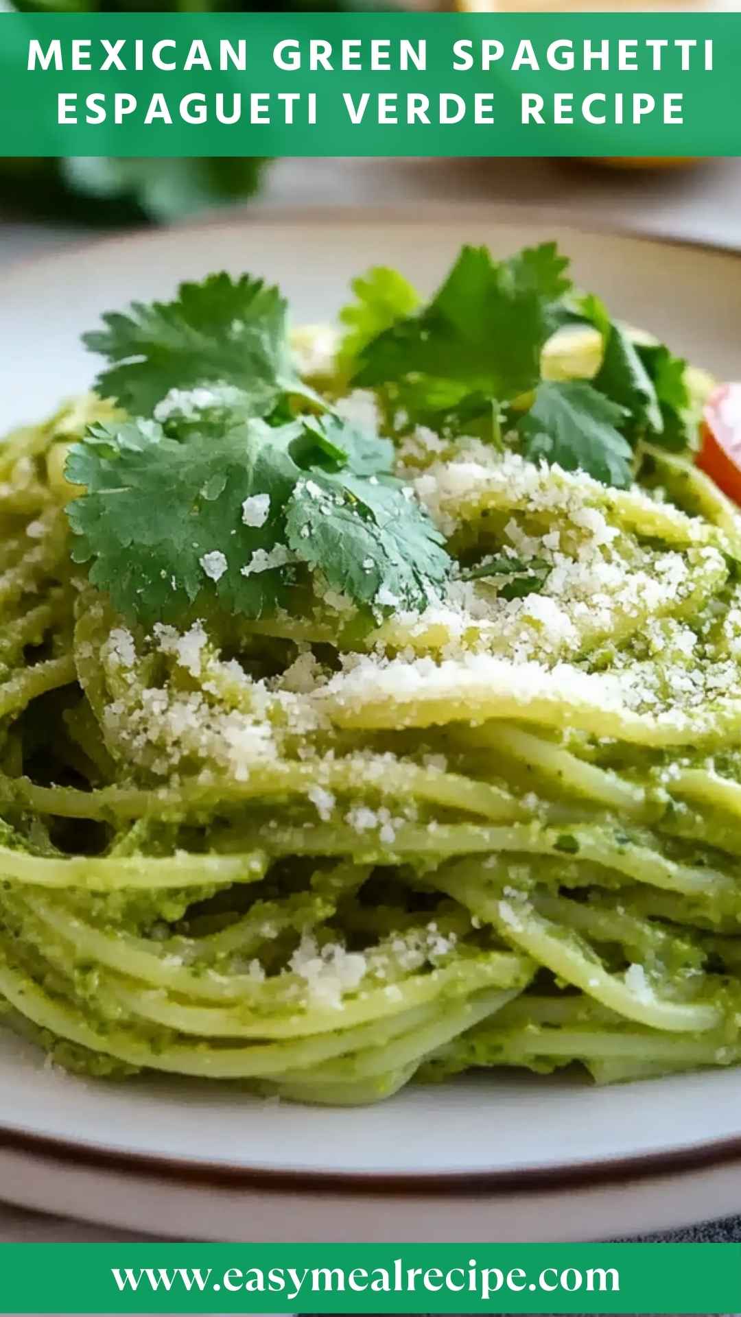 Mexican Green Spaghetti Espagueti Verde Recipe - Easy Meal Recipe